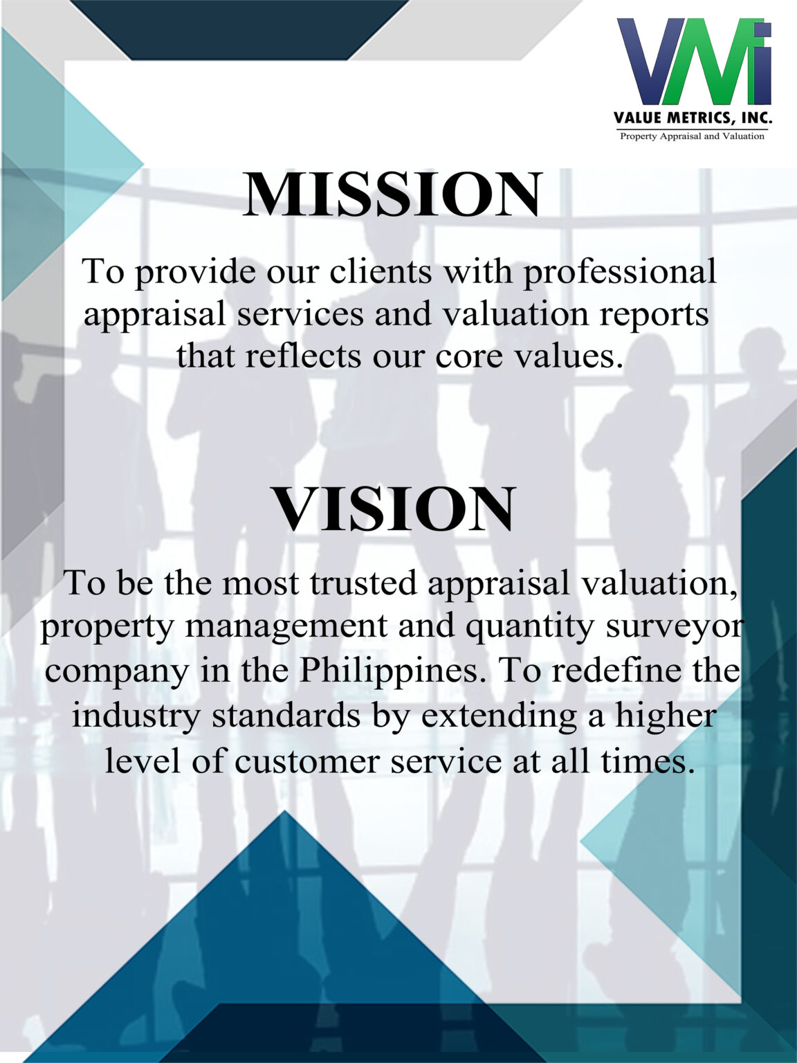 Mission & Vision – VMI | Value Metrics, Inc.